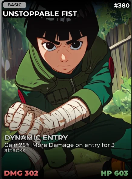 Card Index - Unstoppable Fist | Anime Card Clash official Wiki | Fandom