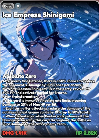 Card Index - Ice Empress Shinigami | Anime Card Clash official Wiki ...