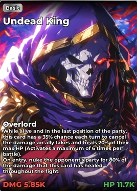 Card Index - Undead King | Anime Card Clash official Wiki | Fandom