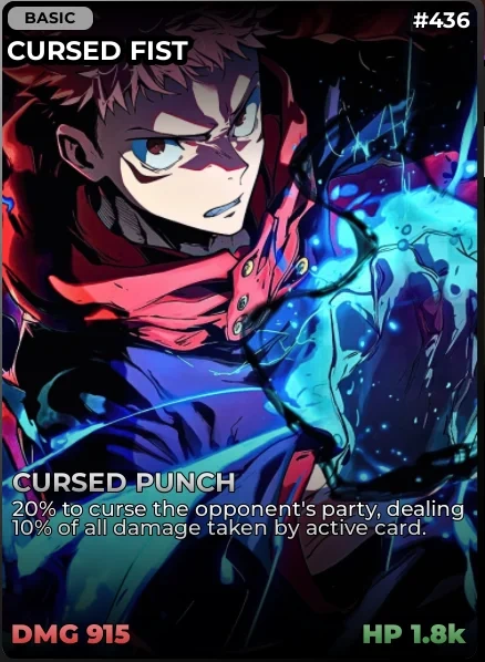 Card Index - Cursed Fist | Anime Card Clash official Wiki | Fandom