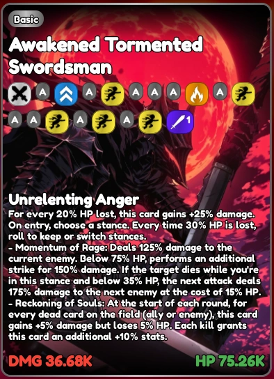 Card Index - Awakened Tormented Swordsman | Anime Card Clash official ...