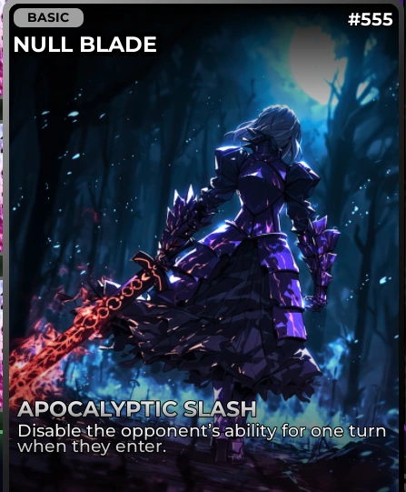 Card Index - Null Blade | Anime Card Clash official Wiki | Fandom