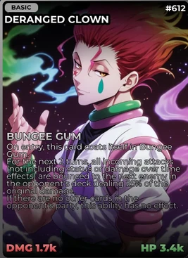 Card Index - Deranged Clown | Anime Card Clash official Wiki | Fandom