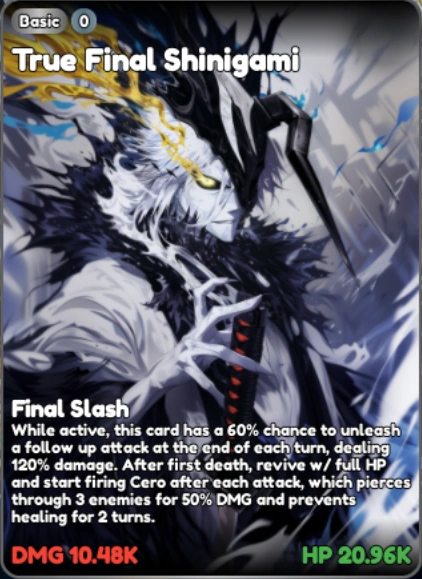 Card Index - True Final Shinigami | Anime Card Clash official Wiki | Fandom