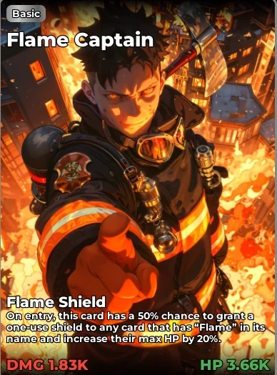 Card Index - Flame Captain | Anime Card Clash official Wiki | Fandom