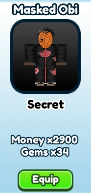 Masked Obi (Hero) | Merge Anime Simulator Wiki | Fandom