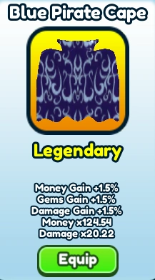 Blue Pirate Cape | Merge Anime Simulator Wiki | Fandom