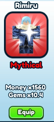 Rimiru (Hero) | Merge Anime Simulator Wiki | Fandom