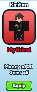 Kiritan (Hero) | Merge Anime Simulator Wiki | Fandom