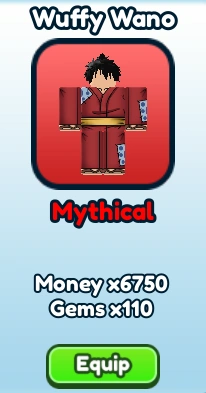 Wuffy Wano (Hero) | Merge Anime Simulator Wiki | Fandom