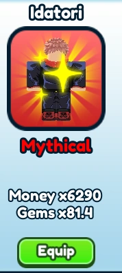 Idatori (Hero) | Merge Anime Simulator Wiki | Fandom