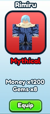 Rimiru (Hero) | Merge Anime Simulator Wiki | Fandom