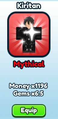 Kiritan (Hero) | Merge Anime Simulator Wiki | Fandom