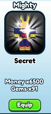 Mighty (Hero) | Merge Anime Simulator Wiki | Fandom
