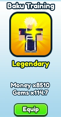 Baku Training (Hero) | Merge Anime Simulator Wiki | Fandom