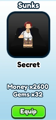 Sunks (Hero) | Merge Anime Simulator Wiki | Fandom