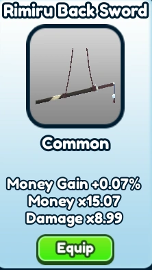Rimiru Back Sword | Merge Anime Simulator Wiki | Fandom