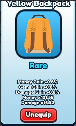 Yellow Backpack | Merge Anime Simulator Wiki | Fandom
