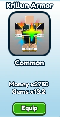 Krillun Armor (Hero) | Merge Anime Simulator Wiki | Fandom