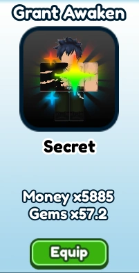 Grant Awaken (Hero) | Merge Anime Simulator Wiki | Fandom
