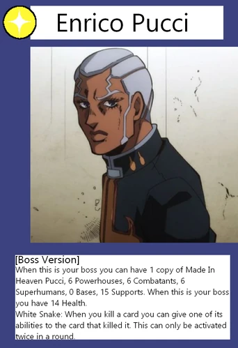 Enrico Pucci | Anime Showdown 2 Wiki | Fandom