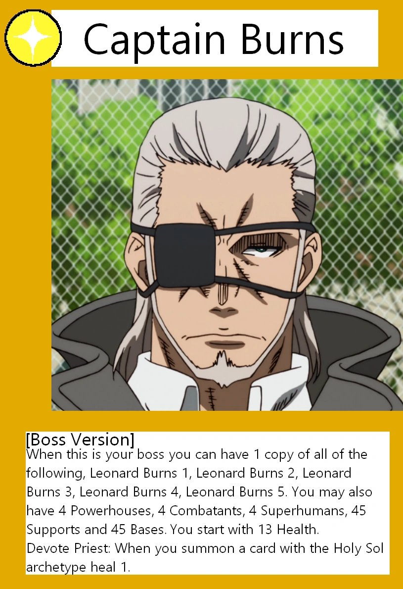 Captain Burns | Anime Showdown 2 Wiki | Fandom