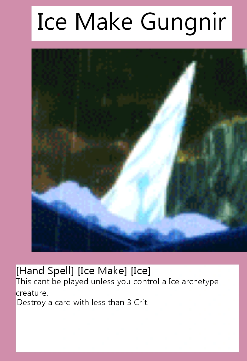 Ice Make Gungnir | Anime Showdown 2 Wiki | Fandom