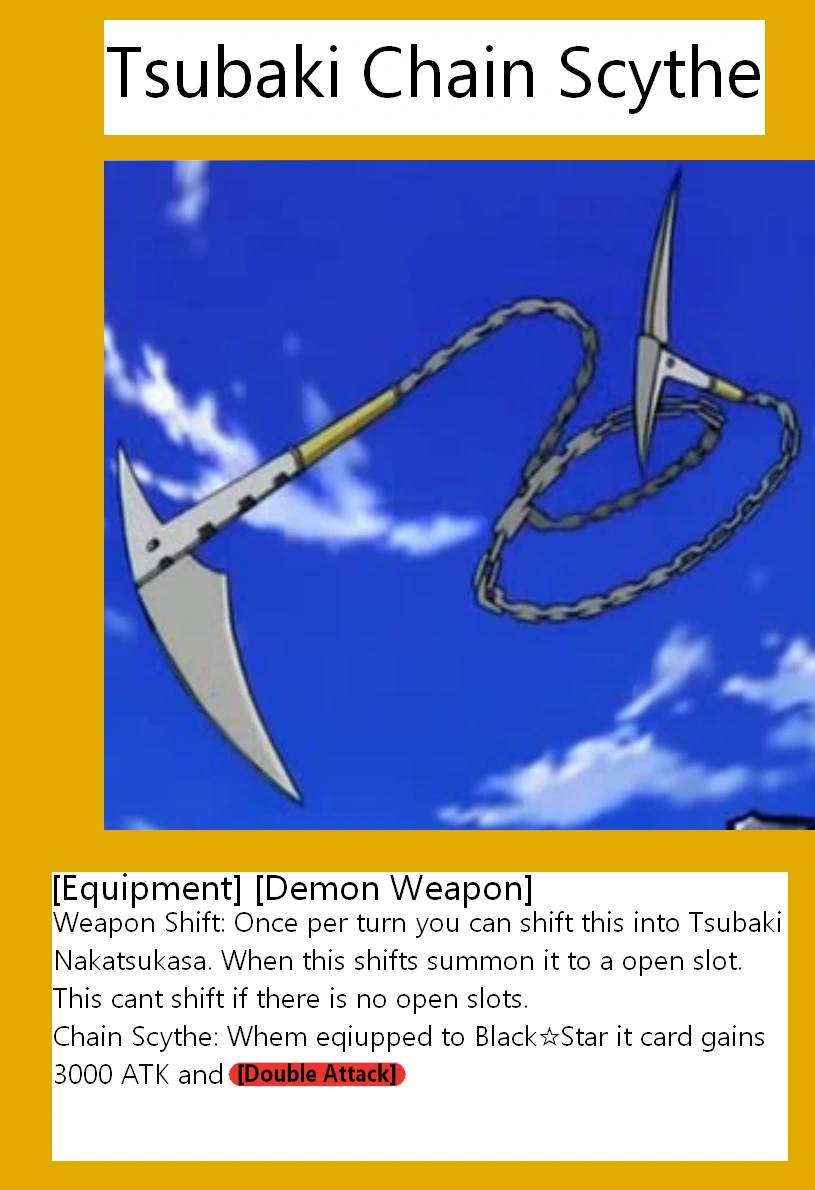 Tsubaki Chain Scythe | Anime Showdown 2 Wiki | Fandom