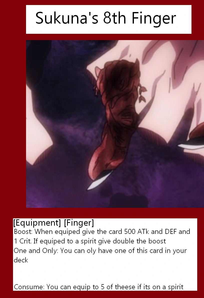 Sukuna's 8th Finger | Anime Showdown 2 Wiki | Fandom
