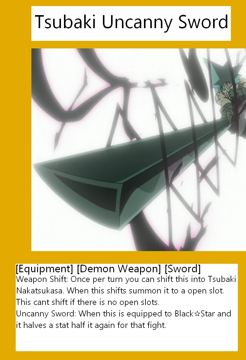 Tsubaki Uncanny Sword | Anime Showdown 2 Wiki | Fandom