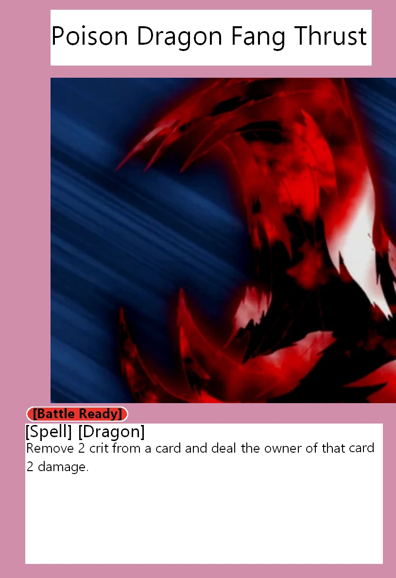 Poison Dragon Fang Thrust | Anime Showdown 2 Wiki | Fandom
