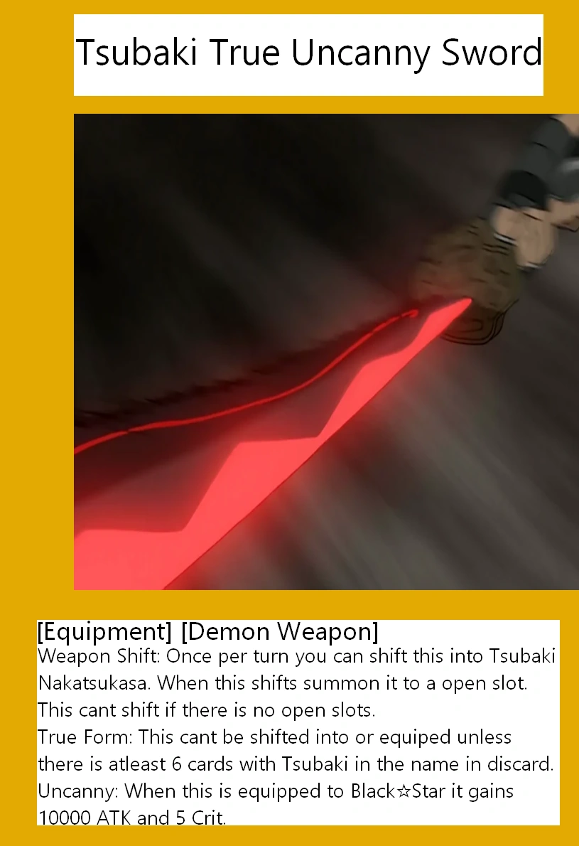 Tsubaki Ture Uncanny Sword | Anime Showdown 2 Wiki | Fandom