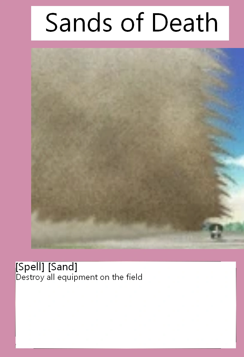 Sands of Death | Anime Showdown 2 Wiki | Fandom