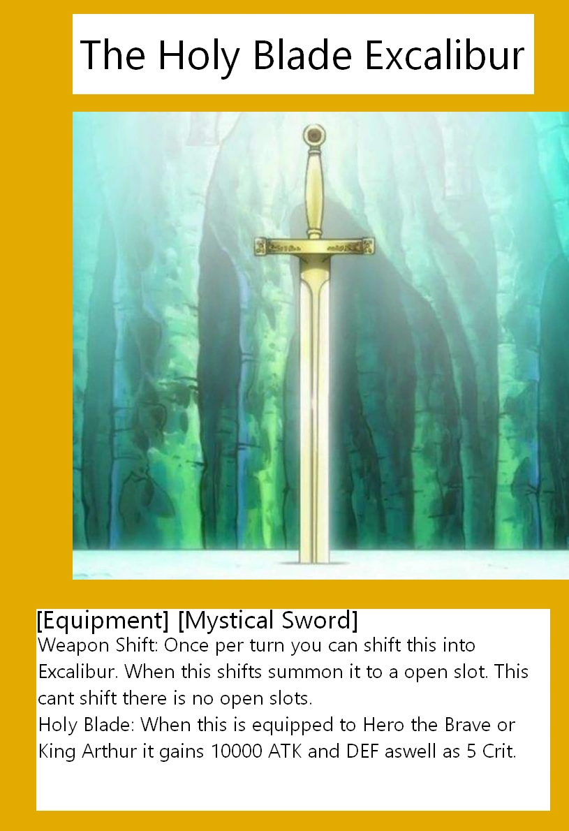 The Holy Blade Excalibur | Anime Showdown 2 Wiki | Fandom