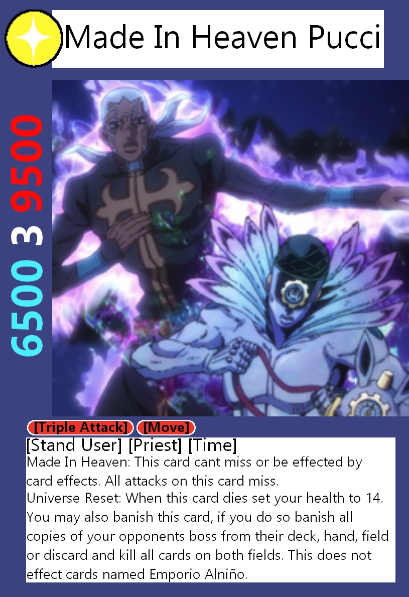 Made In Heaven Pucci | Anime Showdown 2 Wiki | Fandom