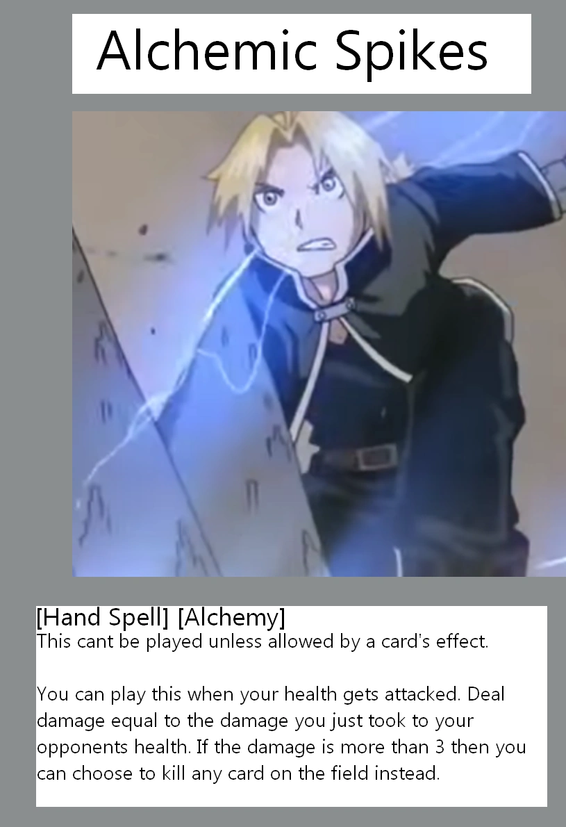 Alchemic Spikes | Anime Showdown 2 Wiki | Fandom