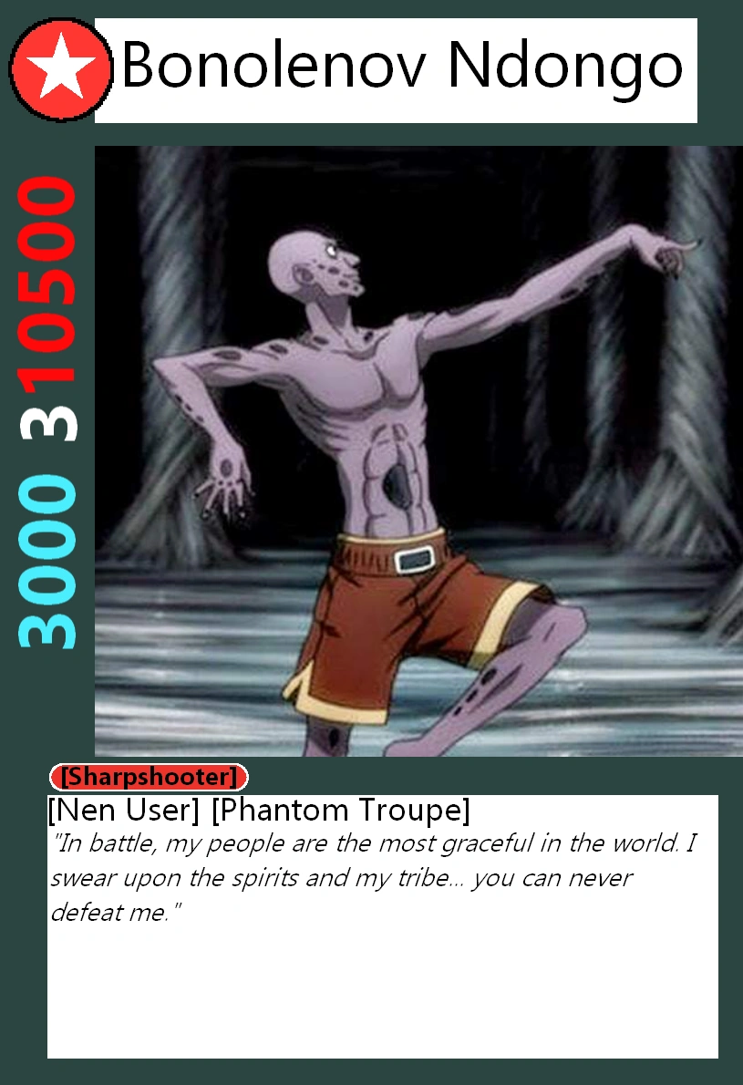 Bonolenov Ndongo | Anime Showdown 2 Wiki | Fandom