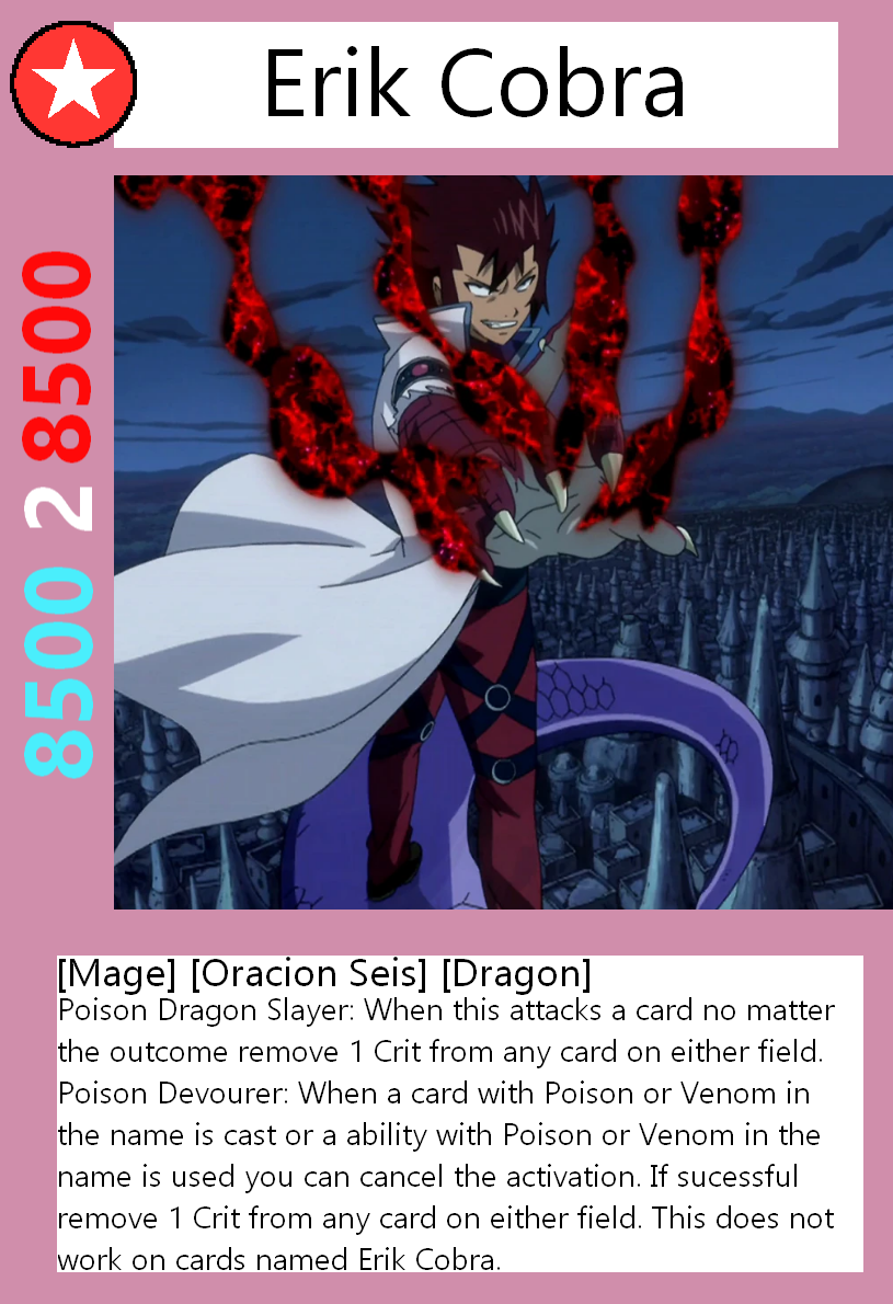 Erik Cobra Anime Showdown 2 Wiki Fandom