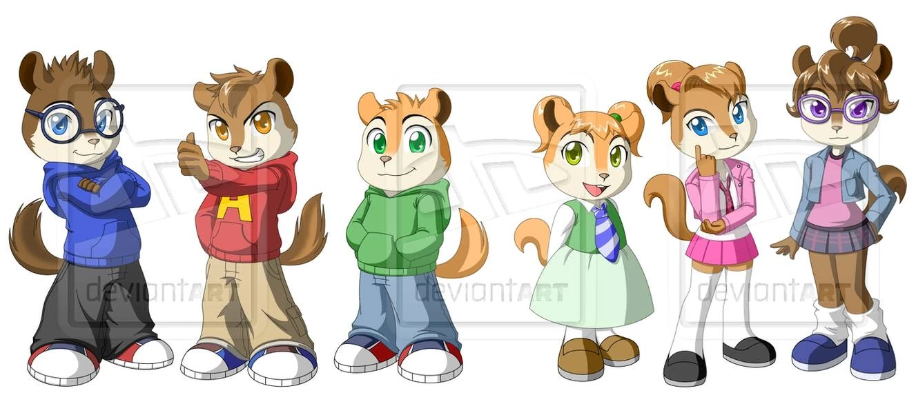 Alvin And The Chipmunks And The Chipettes Drawings
