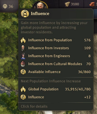 Influence | Anno 1800 Wiki | Fandom