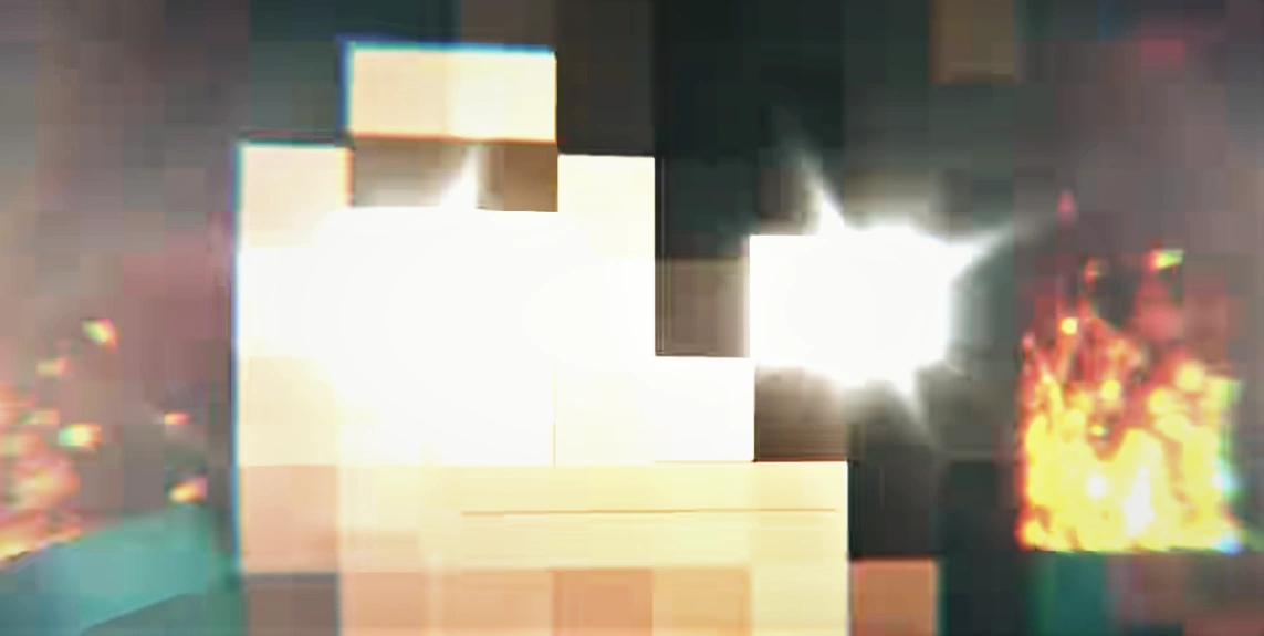 Herobrine Face Glowing Eyes