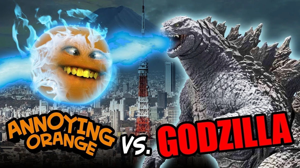 Annoying Orange vs GODZILLA! | Annoying Orange Wiki | Fandom