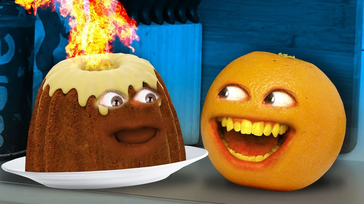 Annoying Orange: Hot Lava BUTT Cake!! | Annoying Orange Wiki | Fandom