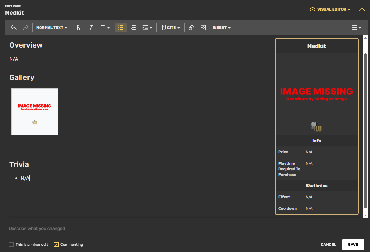Anomic Wiki:Manual Of Style/Items | Anomic Wiki | Fandom
