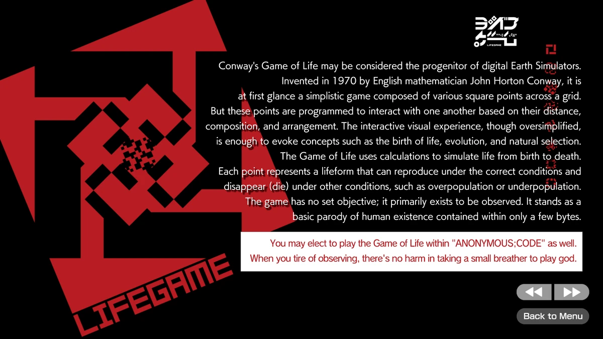 Game of Life | Anonymous;Code Wiki | Fandom