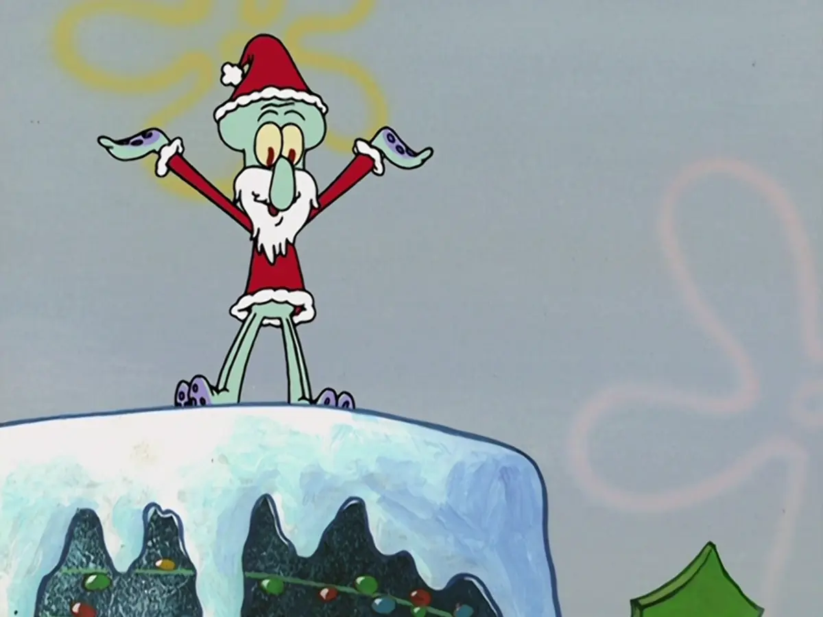 Squidward saving Bikini Bottom's first Christmas scene | Anti ScumBob ...
