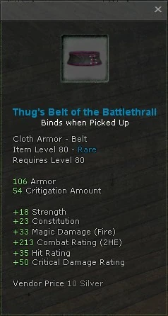 Thug's Belt of the Battlethrall | AoCWiki | Fandom