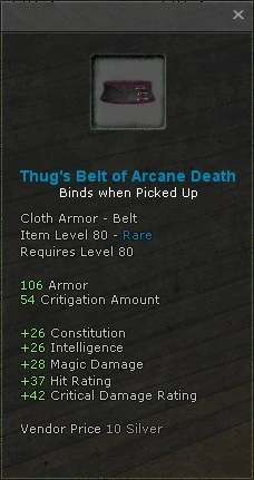 Thug's Belt of Arcane Death | AoCWiki | Fandom
