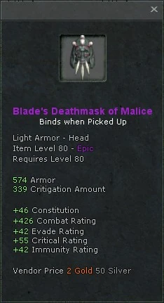 Blade's Deathmask of Malice | AoCWiki | Fandom