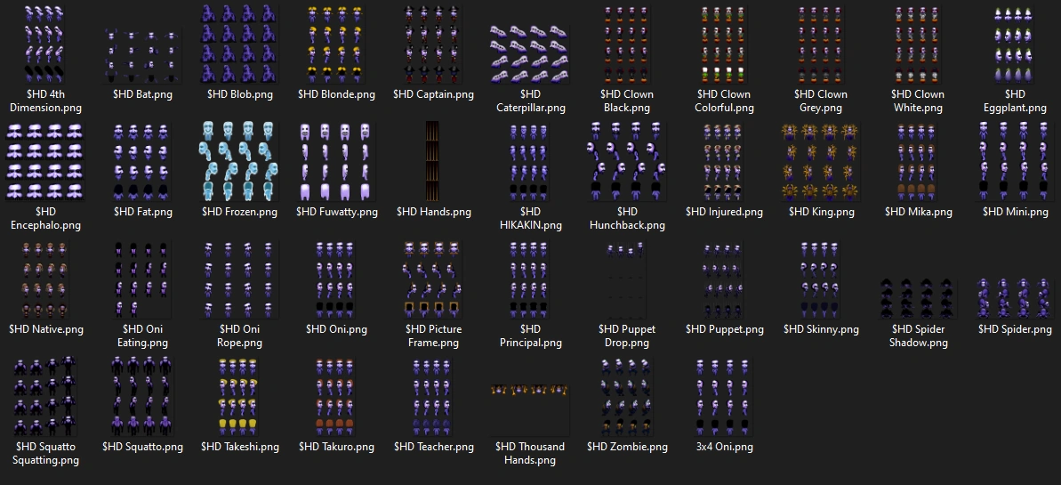 User blog:Cyanard/Mobile Games Spritesheets: Oni Edition | Ao Oni Wiki ...